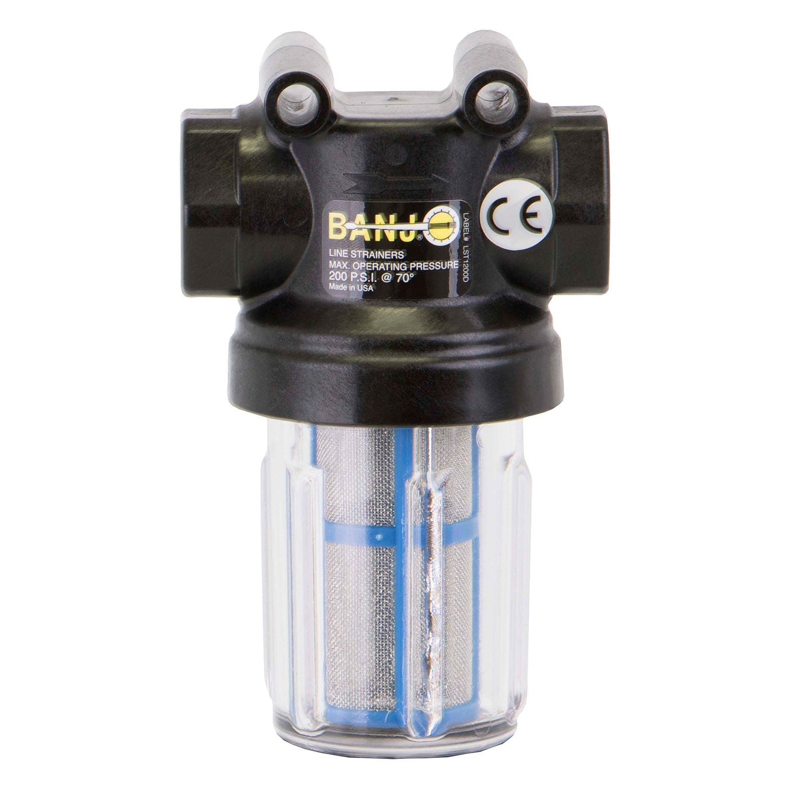 Mini T Strainer, Clear Bowl, 1/2 in. to 3/4 in. Sizes, 30 to 80 Mesh